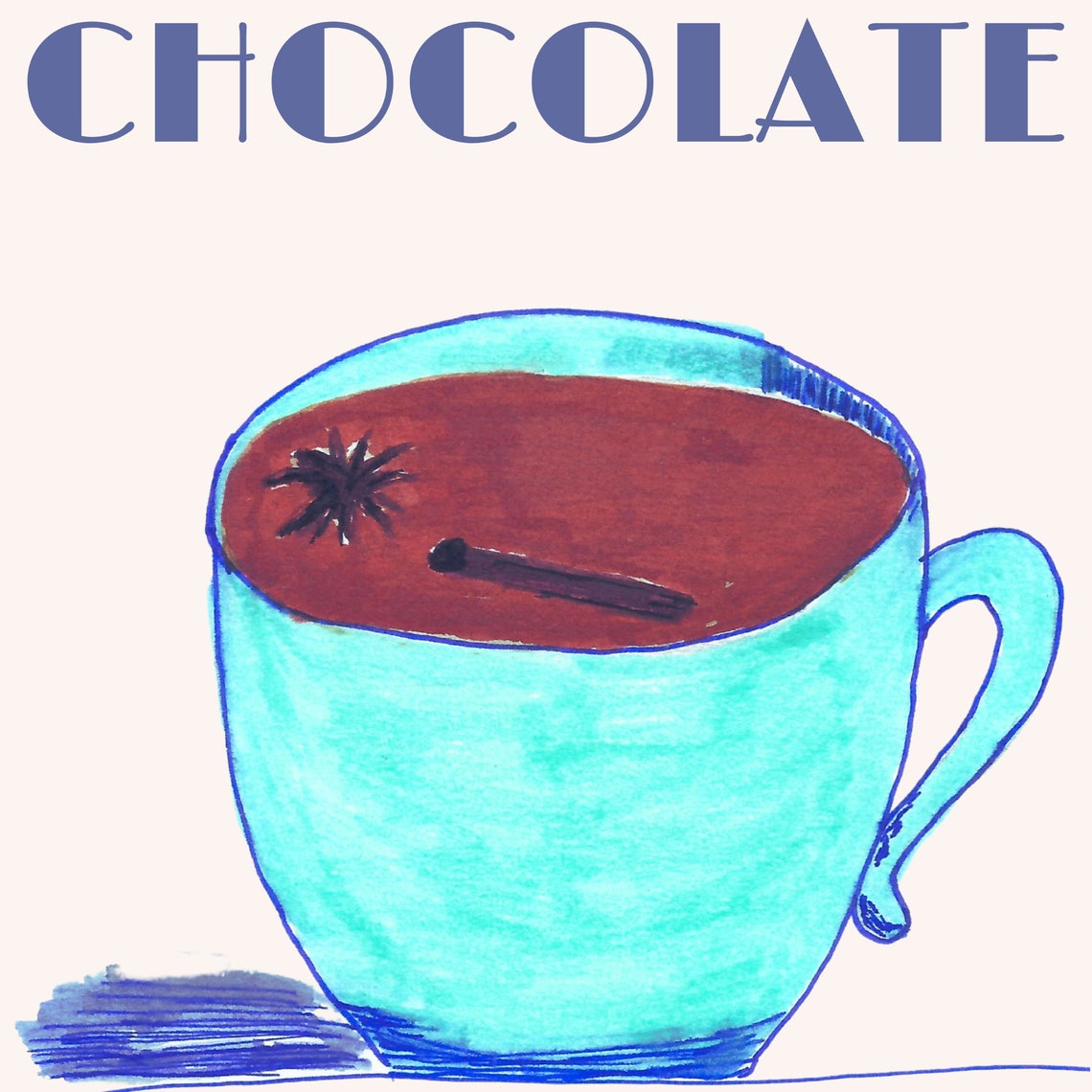 Printable Modern Caribbean Art, Haitian Hot Chocolate Word Wall Art ...