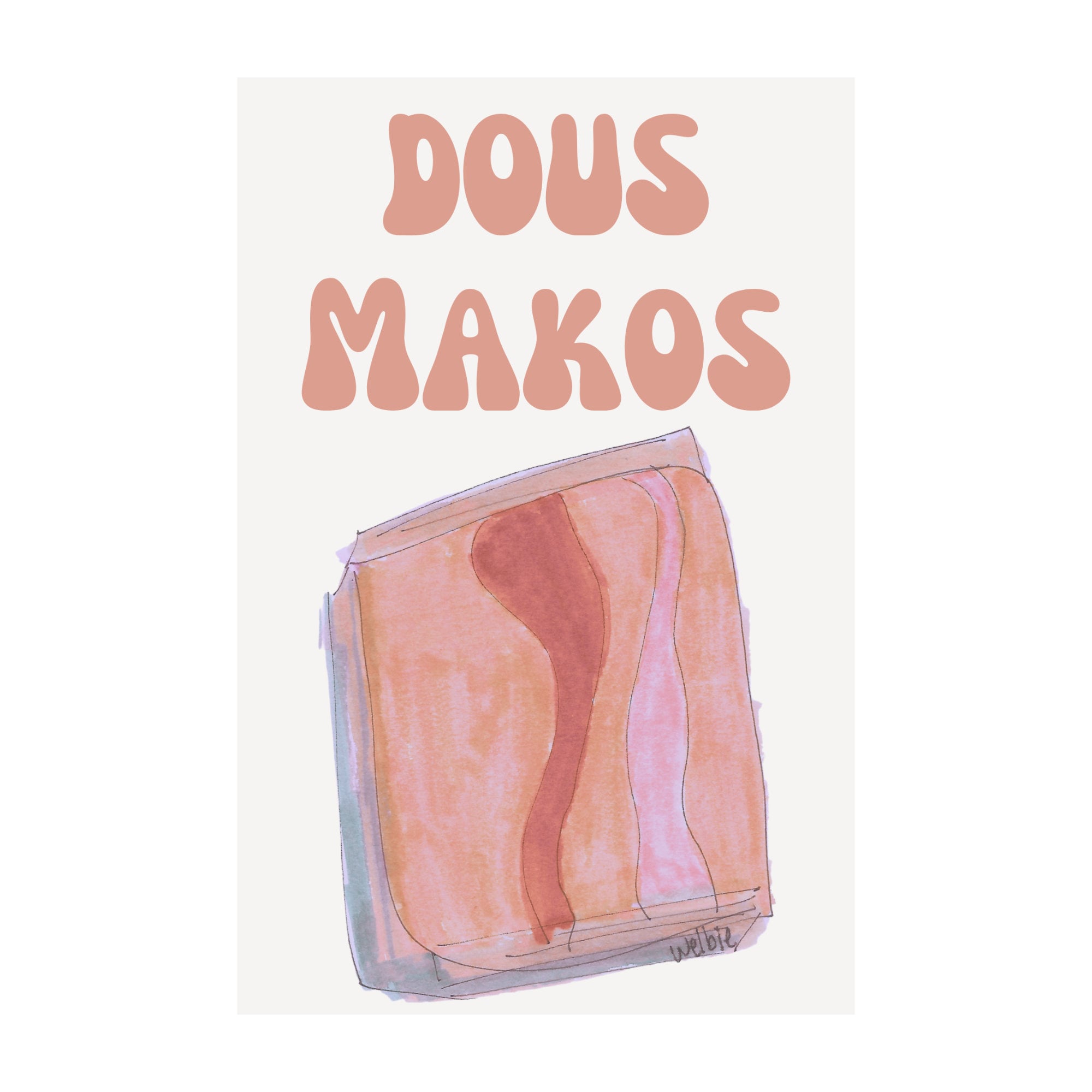 Printable Retro Tropical Wall Art, "dous Makos" Haitian Creole Word Art ...