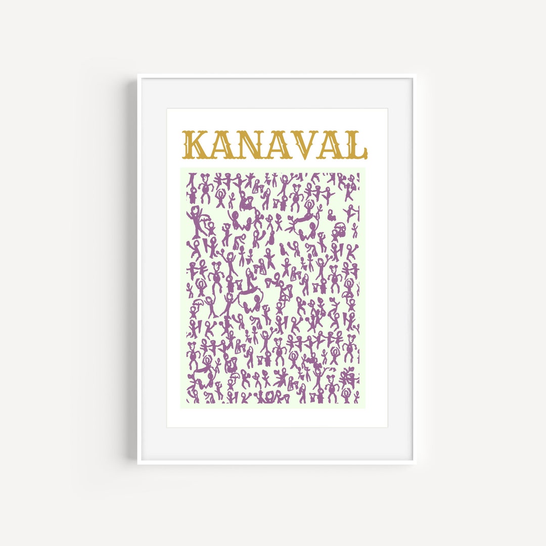 Printable Carnival Haitian Creole Poster, Mardi Gras Travel Art ...