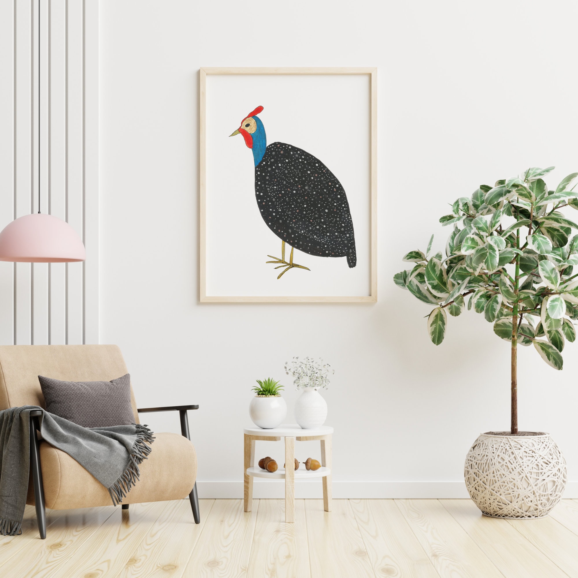 Printable Haitian Fowl Art Print, Caribbean Wall Art for Instant ...