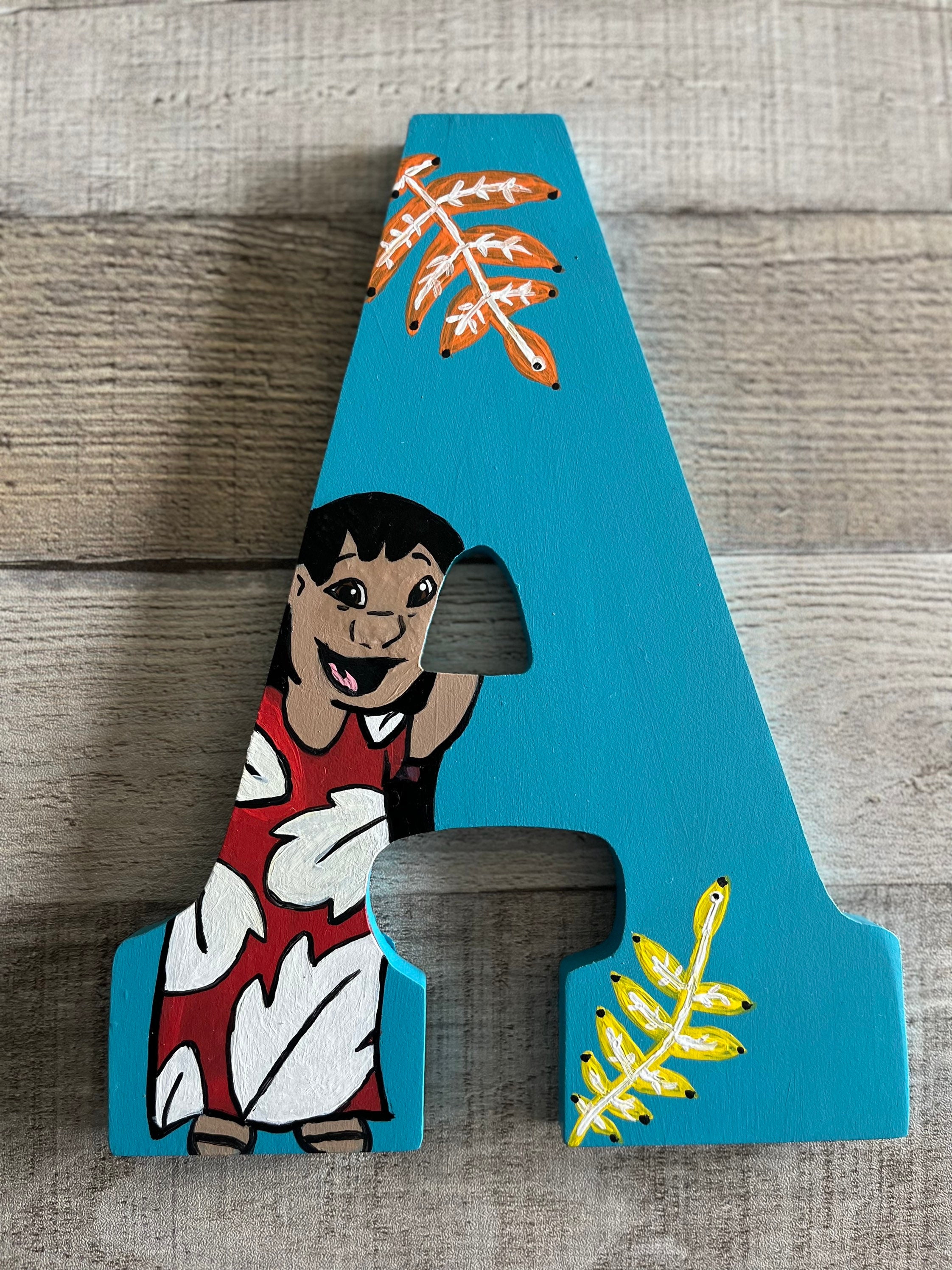 Lilo & Stitch Hand Painted Wooden Letters - Etsy