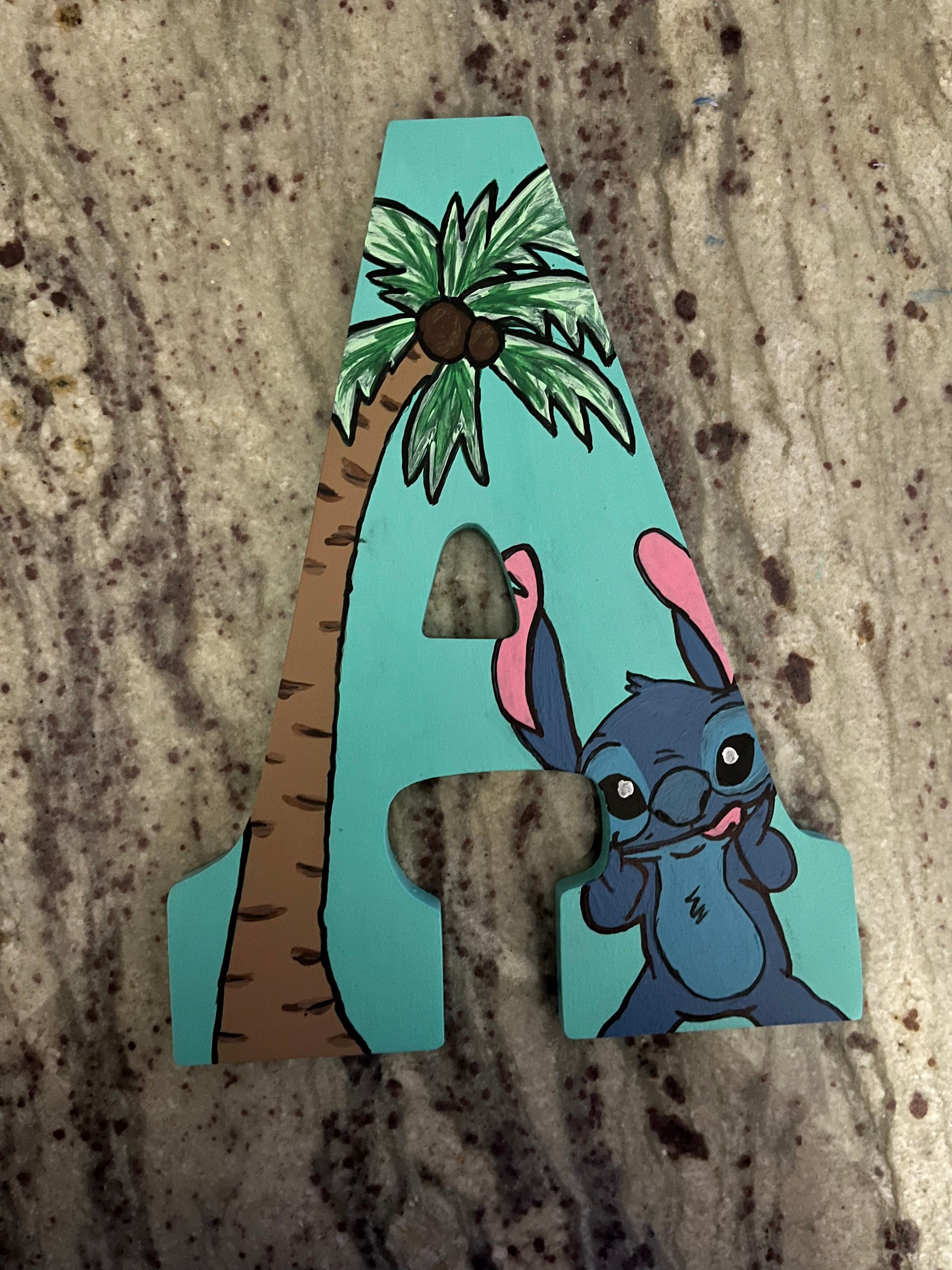 Lilo & Stitch Hand Painted Wooden Letters - Etsy