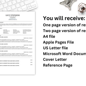 Minimalist and Simple Resume Template, CV Template, Minimalist, Basic ...