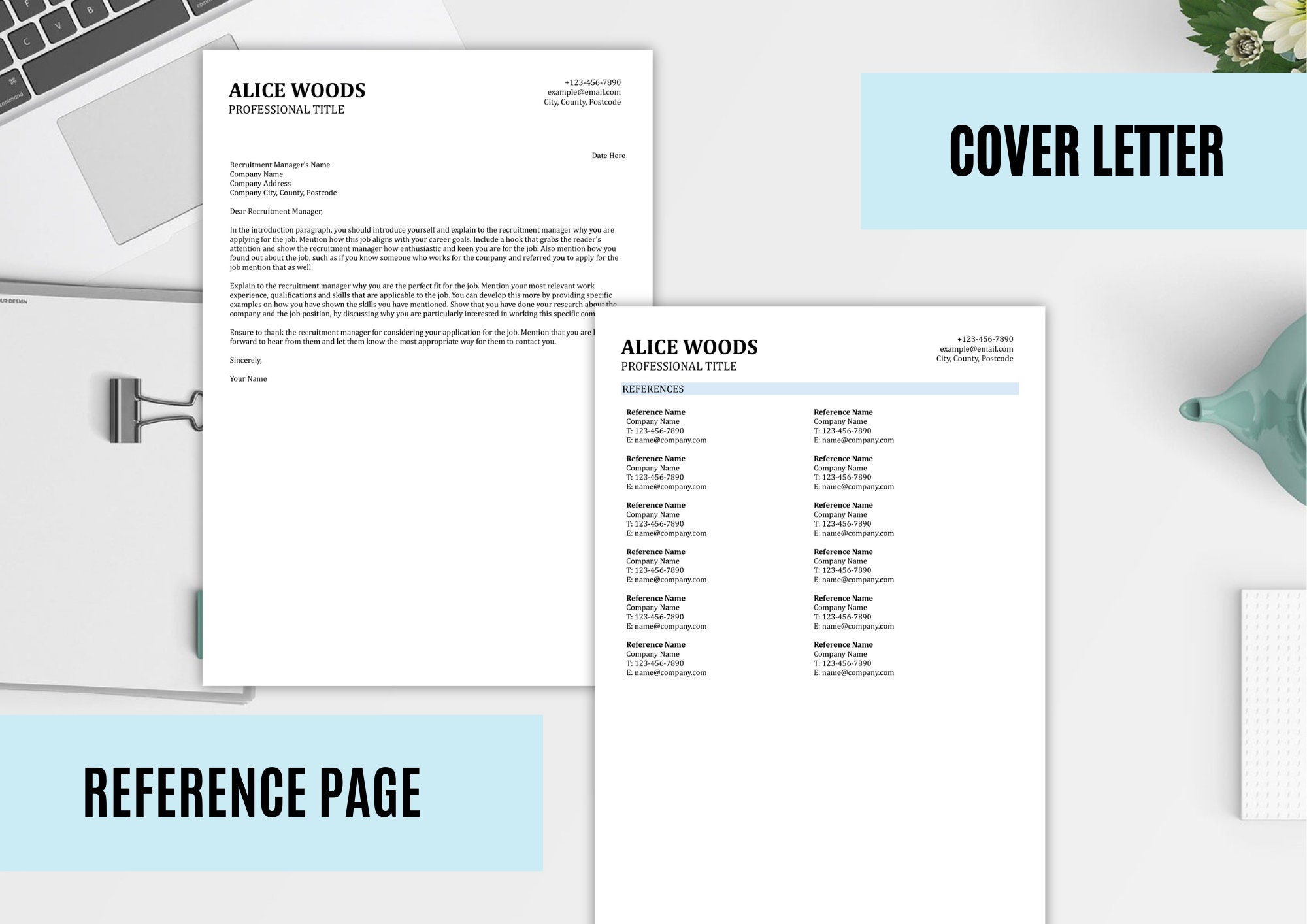 Simple Student Resume Template, CV Template for Freshers , Apple Pages ...