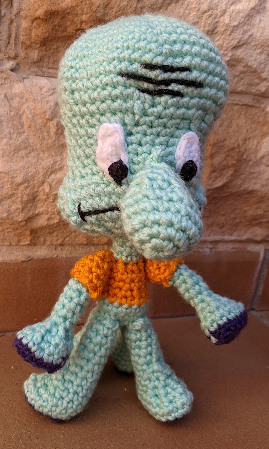 Amigurumi Squidward, Stuffed Animal Cartoon Spongebob Squarepants ...