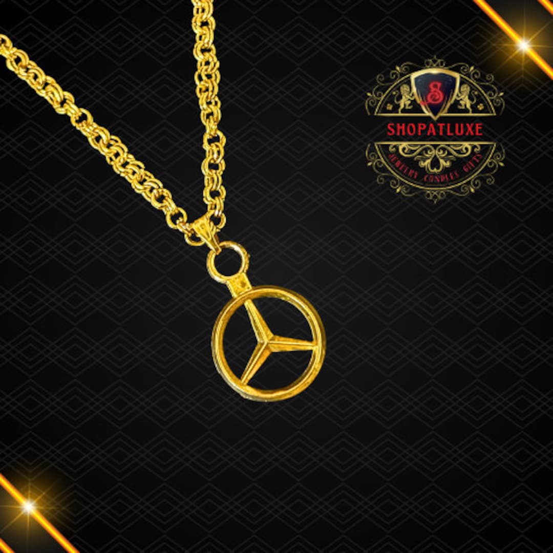 Mercedes Benz Logo Chainmail Necklace - Etsy