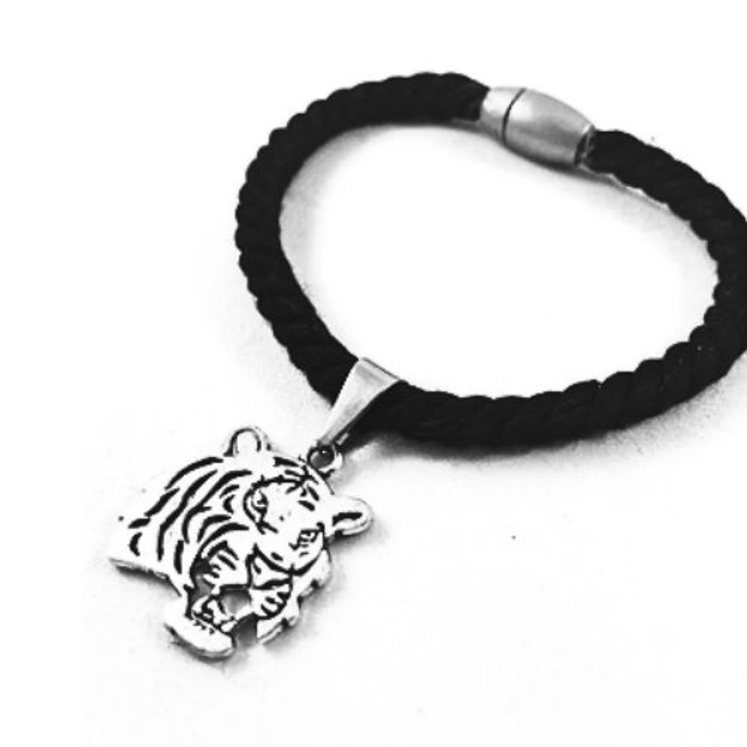 Detroit Tigers Mascot Charm Textile Bracelet - Etsy