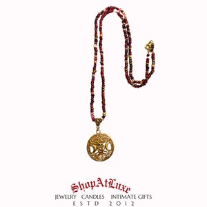 Moon Phases Hand Beaded Amulet Necklace - Etsy