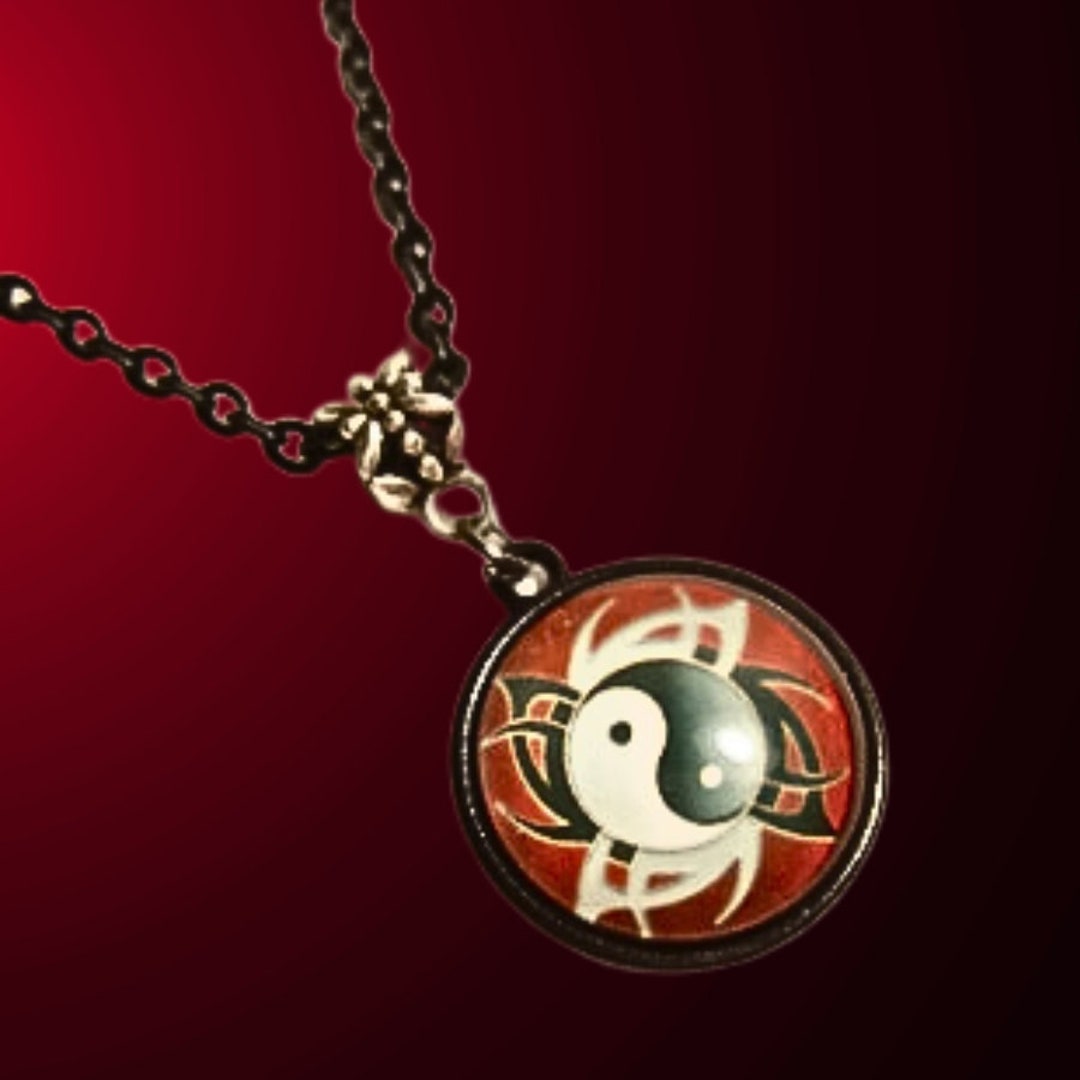 Yin Yang Fire Element Necklace - Etsy