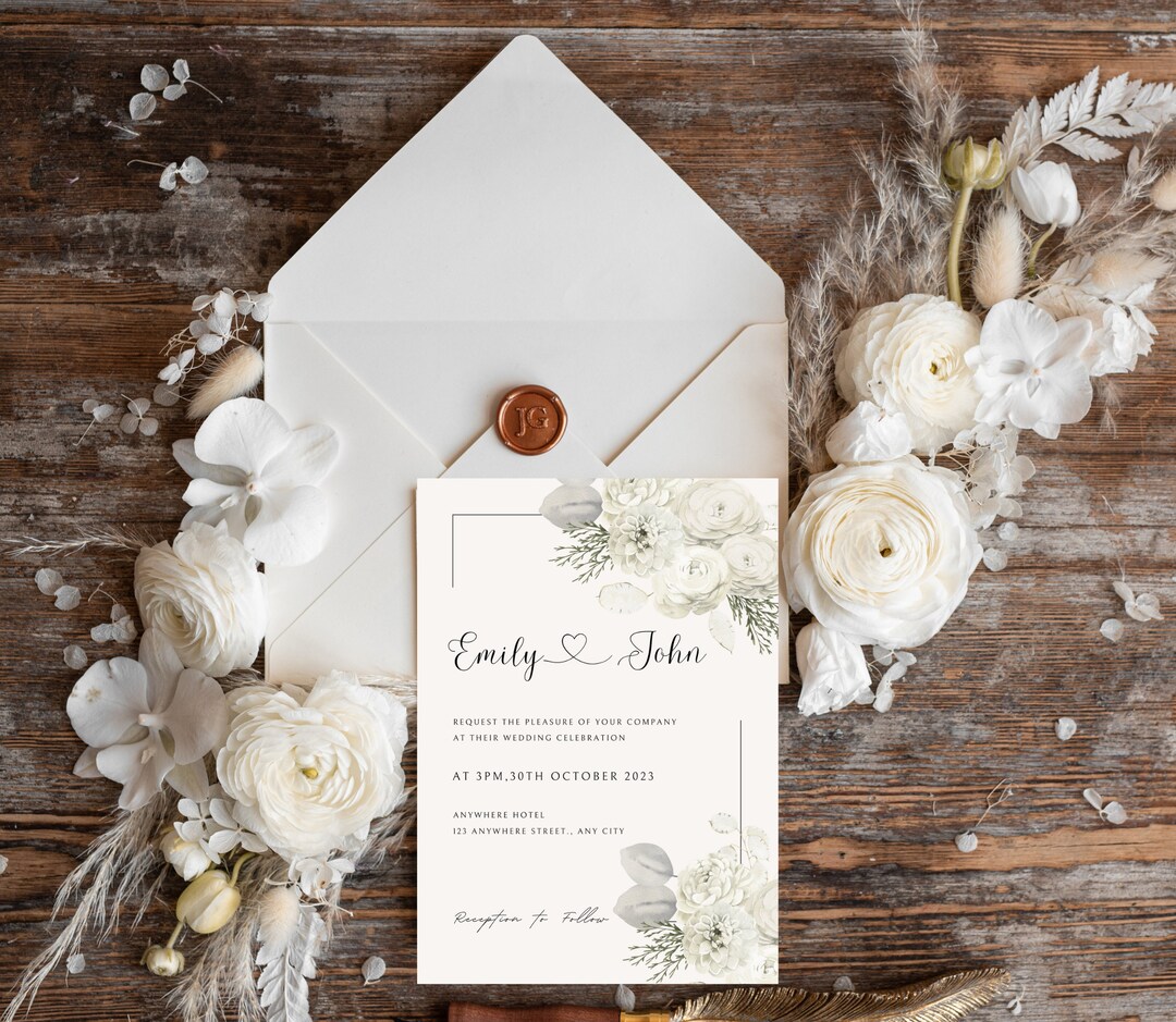 Wedding Invitation Template, Printable Wedding Invitation, Wedding ...
