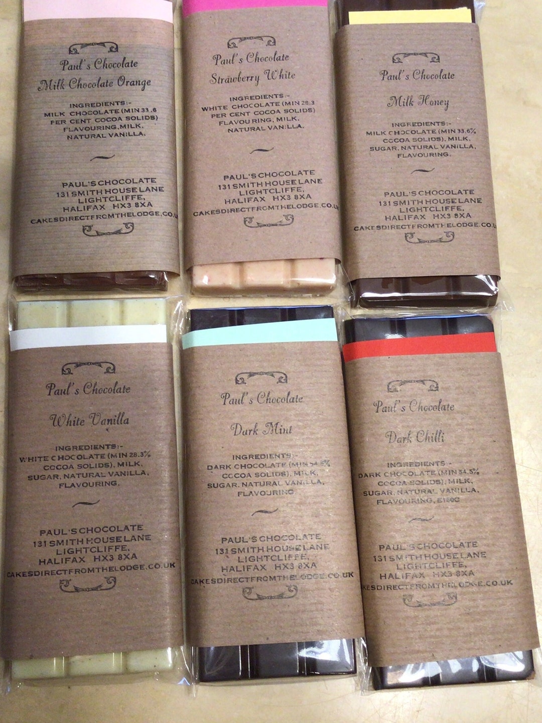 6 Handmade Belgian Chocolate Bars 50g - Etsy