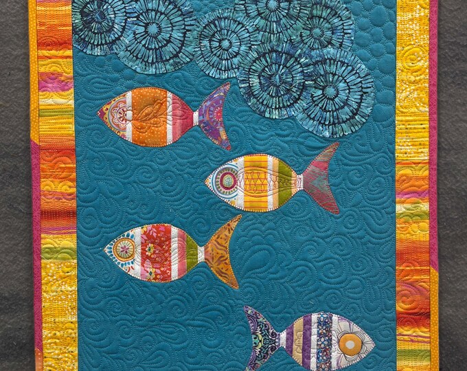 Against the Tide - A Unique, Quilted Wall Hanging With an Ocean Theme ...