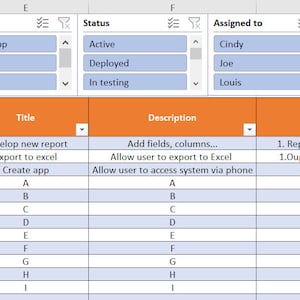 Scrum Board in Excel - Etsy