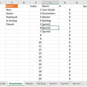 Scrum Board in Excel - Etsy