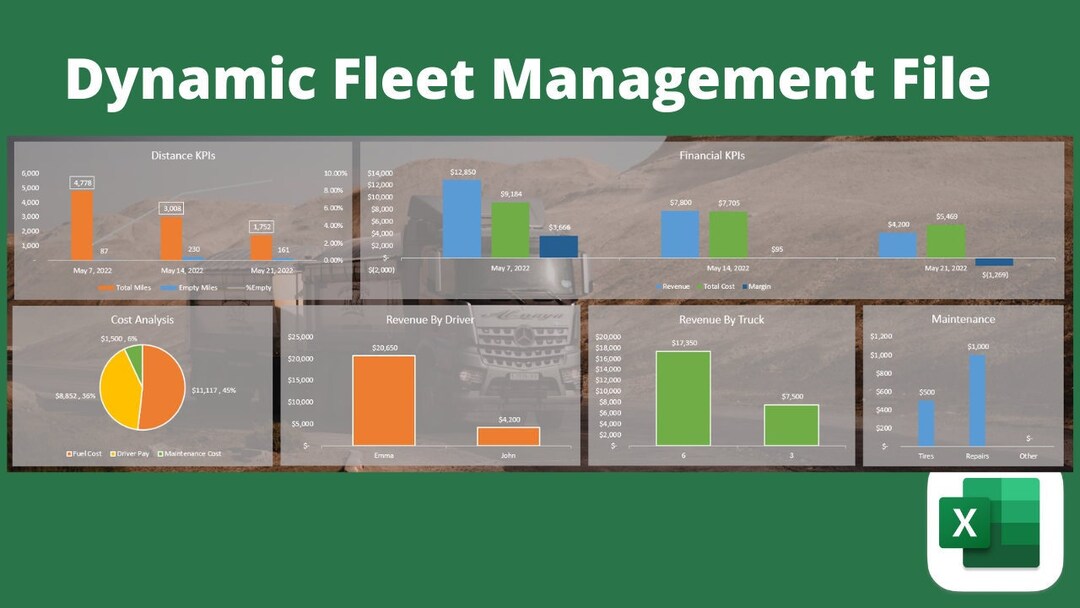 Truck Fleet Management File - Etsy