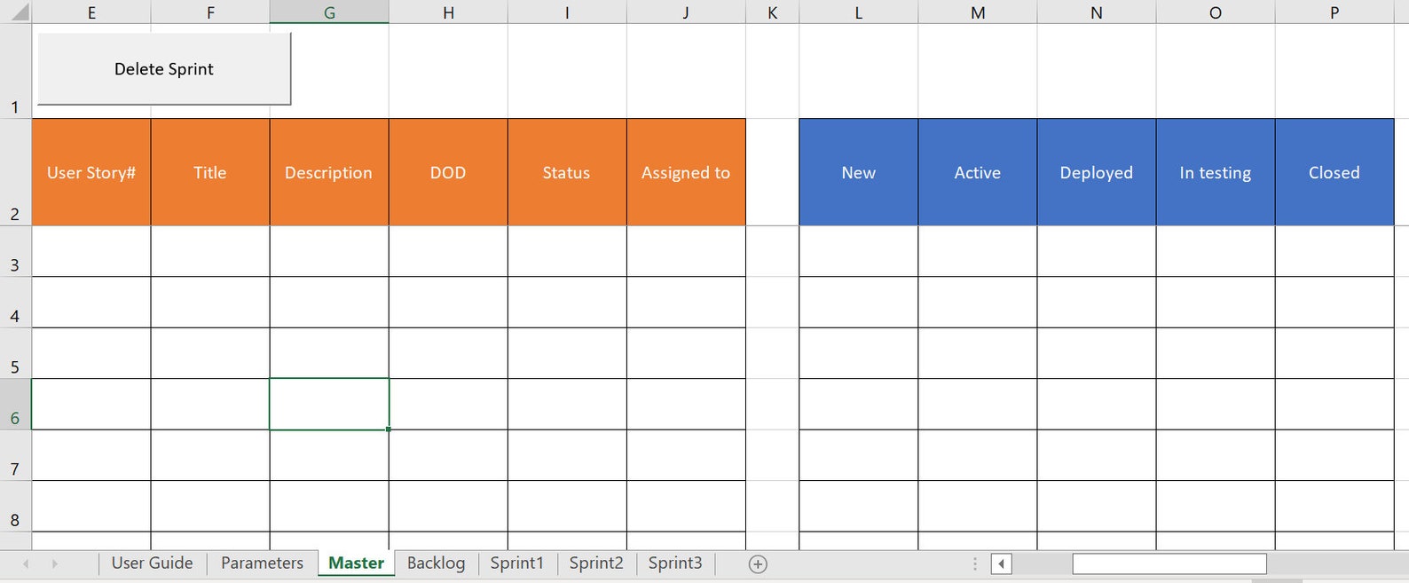 Scrum Board in Excel - Etsy