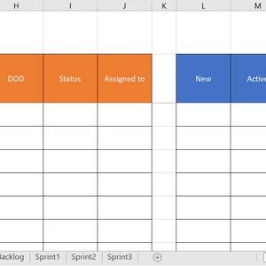 Scrum Board in Excel - Etsy