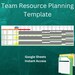 Team Resource Planning Template - Etsy