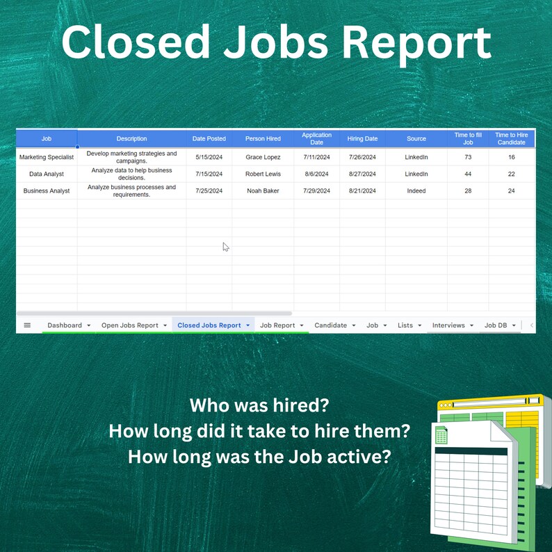 Applicant Tracking System (ATS) Template | Google Sheets | HR ...