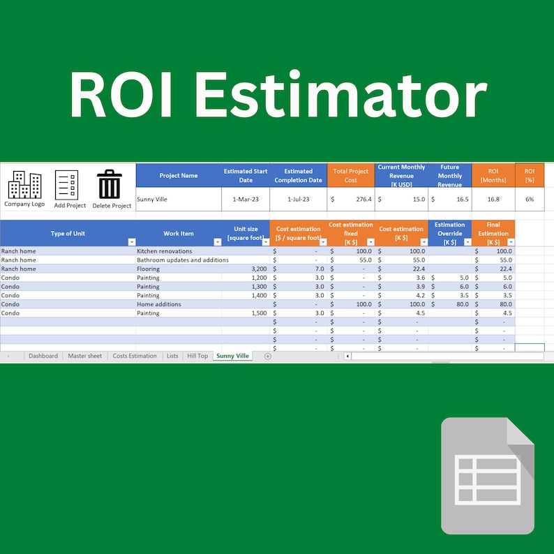 ROI Estimator - Etsy