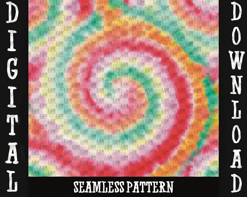 Seamless Pattern Digital Download PNG File Pink Green Yellow Purple ...
