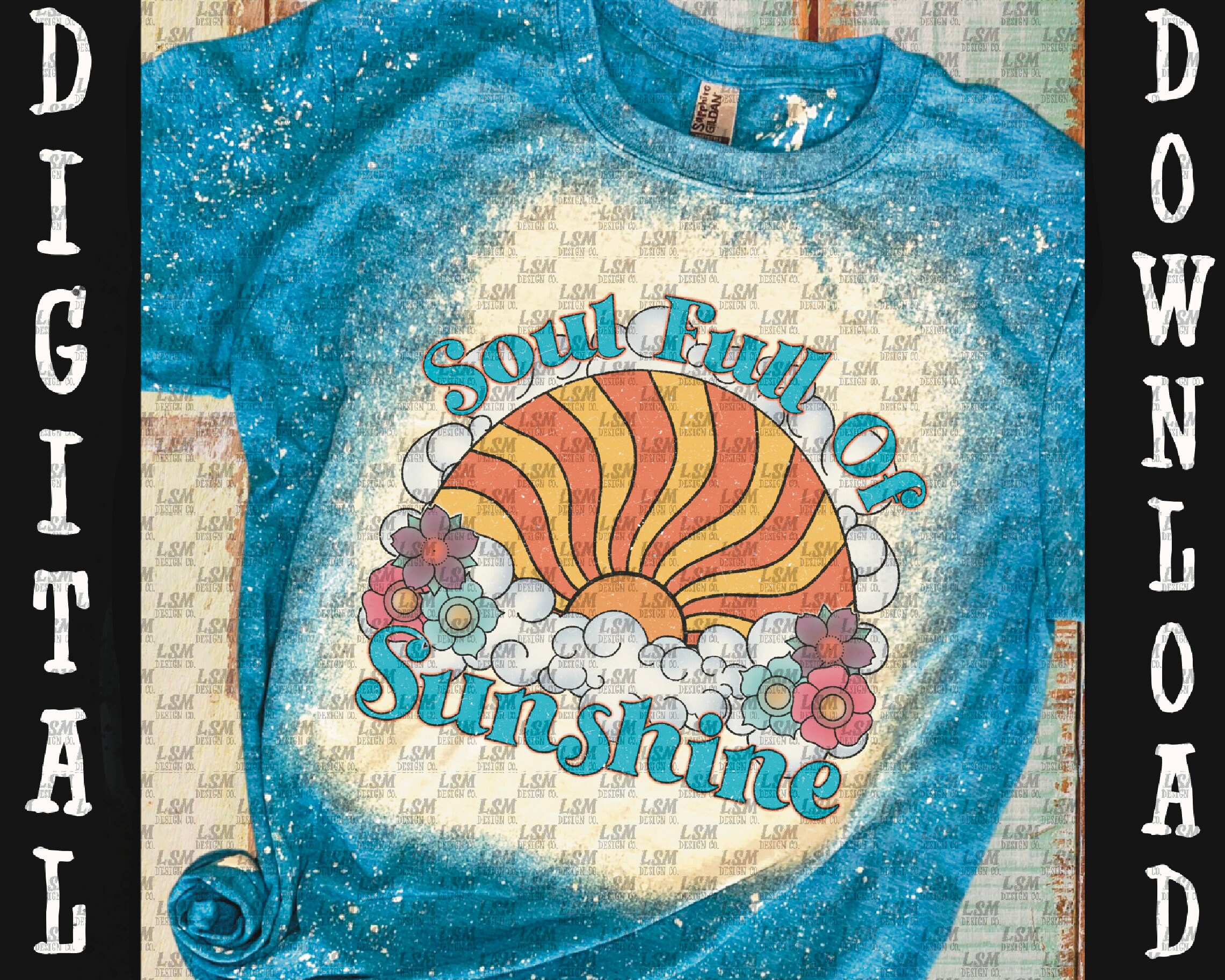 Distressed Soul Full of Sunshine PNG Digital File Download Sublimation ...