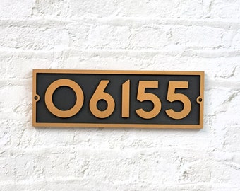 Custom Mid Century House Number Sign, House Number Vertical, Antique ...