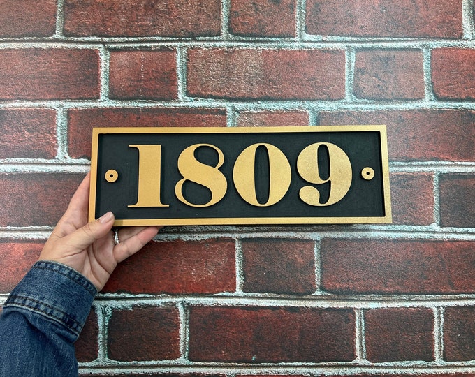 Custom Mid Century House Number Sign, House Number Vertical, Antique ...
