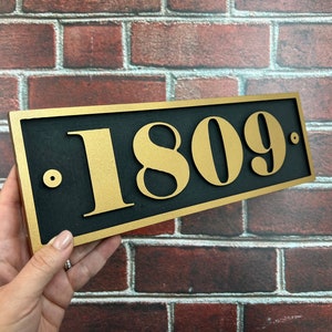 Custom Mid Century House Number Sign, House Number Vertical, Antique ...