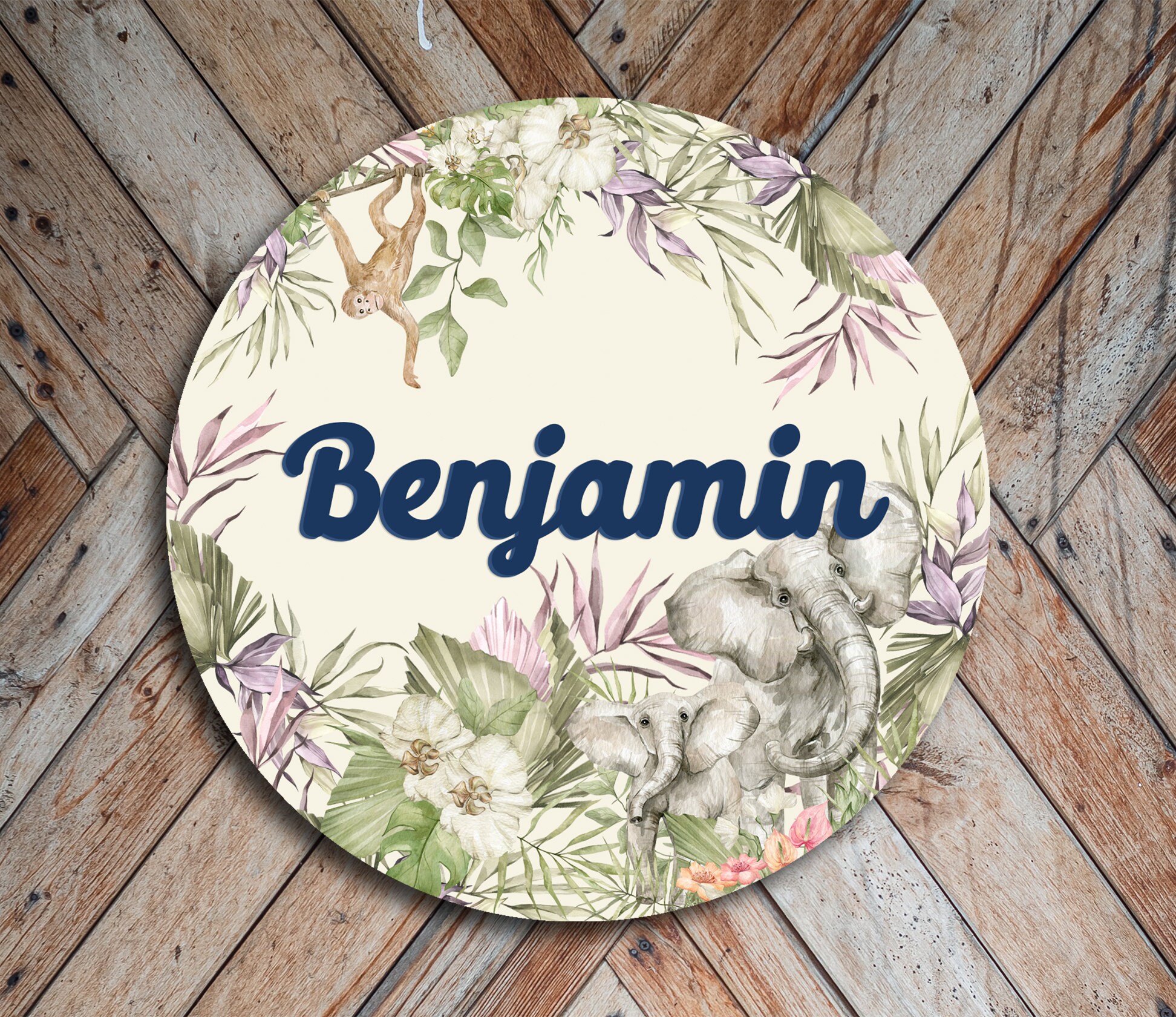 Nursery Name Sign, Above Crib Sign, Round Name Sign, Custom Name Sign ...