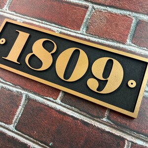 Custom Mid Century House Number Sign, House Number Vertical, Antique ...