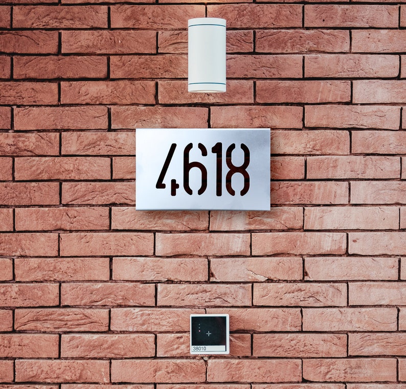 Custom Number Sign, Aluminum House Numbers, Apartment Number Plaque ...