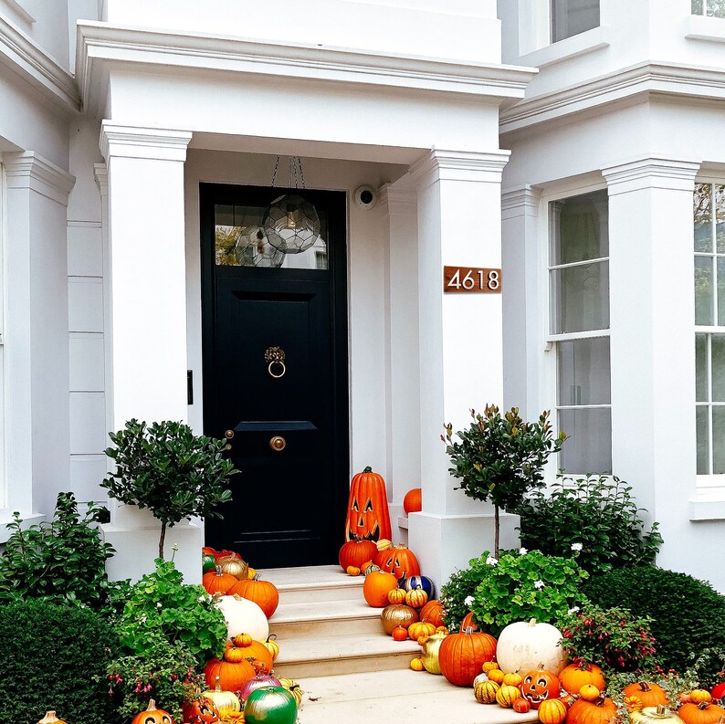 Modern Floating Number Wood Address Sign for Home or Office, Home Wood ...