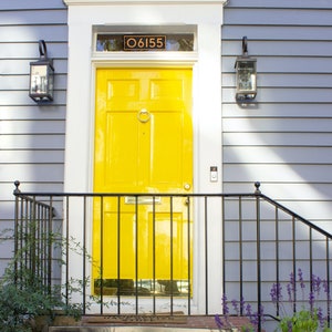 Custom Mid Century House Number Sign, House Number Vertical, Antique ...