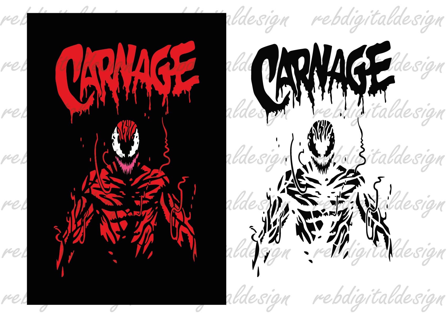 Carnage Venom Horror Movie Character Sublimation Design - Etsy