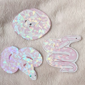 Heart Snakes Pink Snake Stickers - Etsy
