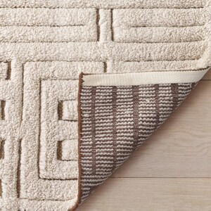 Modern Ivory Brown Rug Beni Ourain Berber Boho Handmade - Etsy