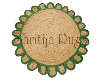 Olive Green Round Rug - Etsy