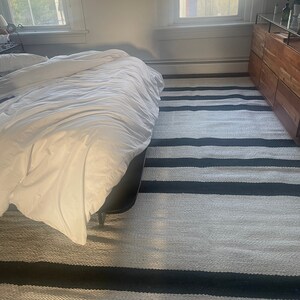 Premium Danton Striped Jute Rugs Handmade Black White Jute - Etsy