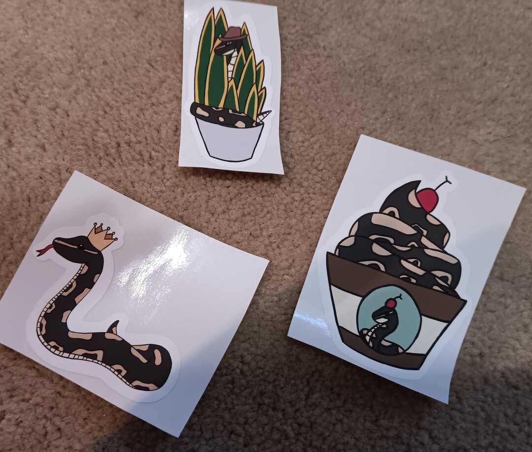 Ball Python Sticker Set - Etsy