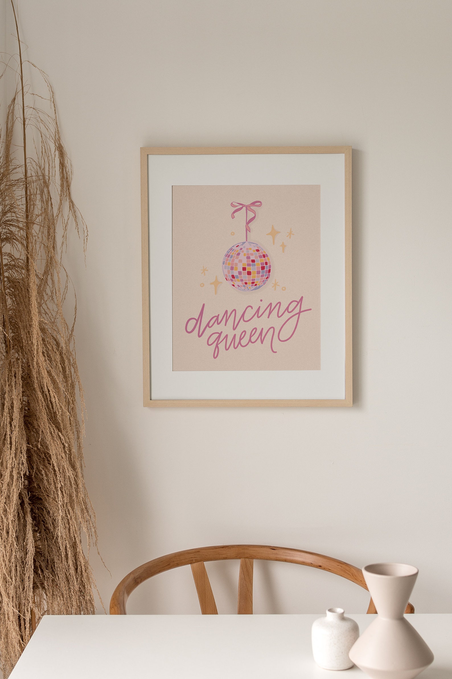 Dancing Queen Retro Disco Art Print Digital Download, Trendy Wall Art ...