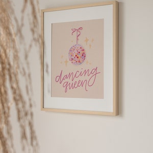 Dancing Queen Retro Disco Art Print Digital Download, Trendy Wall Art ...