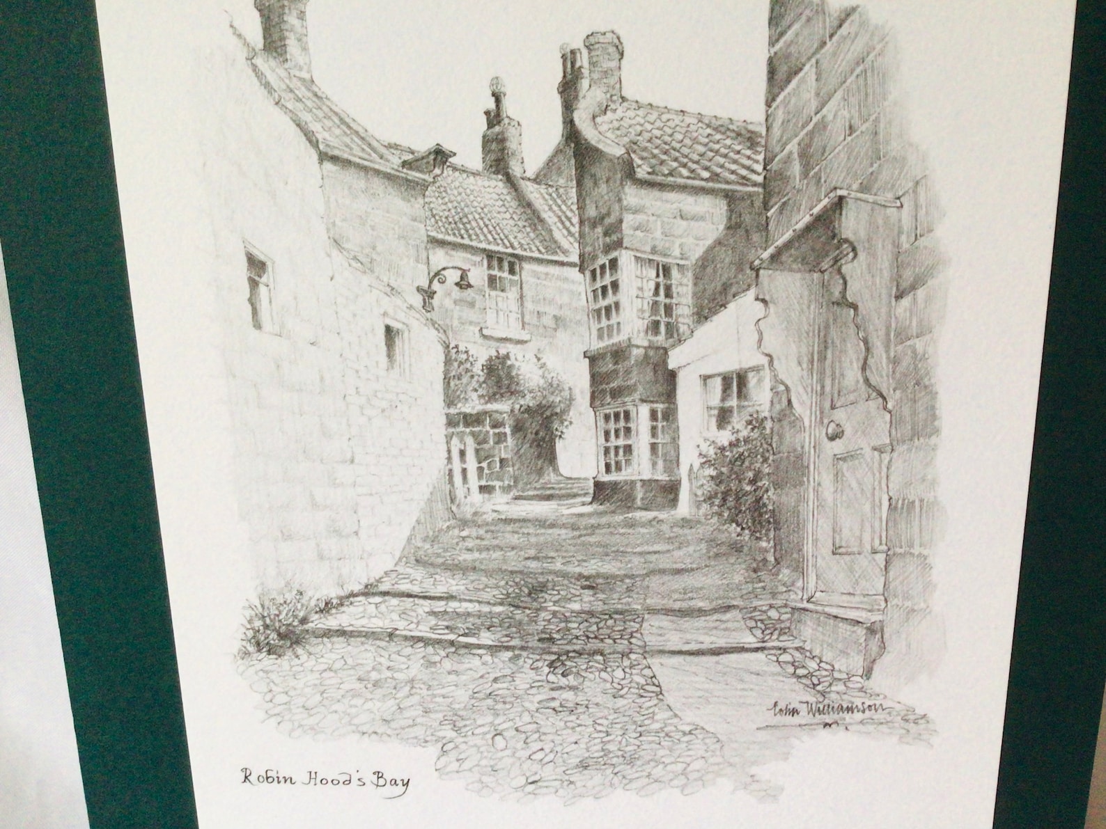 ROBIN HOODS BAY - Pencil Sketch Artwork by Colin Williamson, English ...