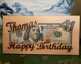 UNIQUE BIRTHDAY Card or Gift Happy Birthday Colorized One 1 Dollar Bill ...