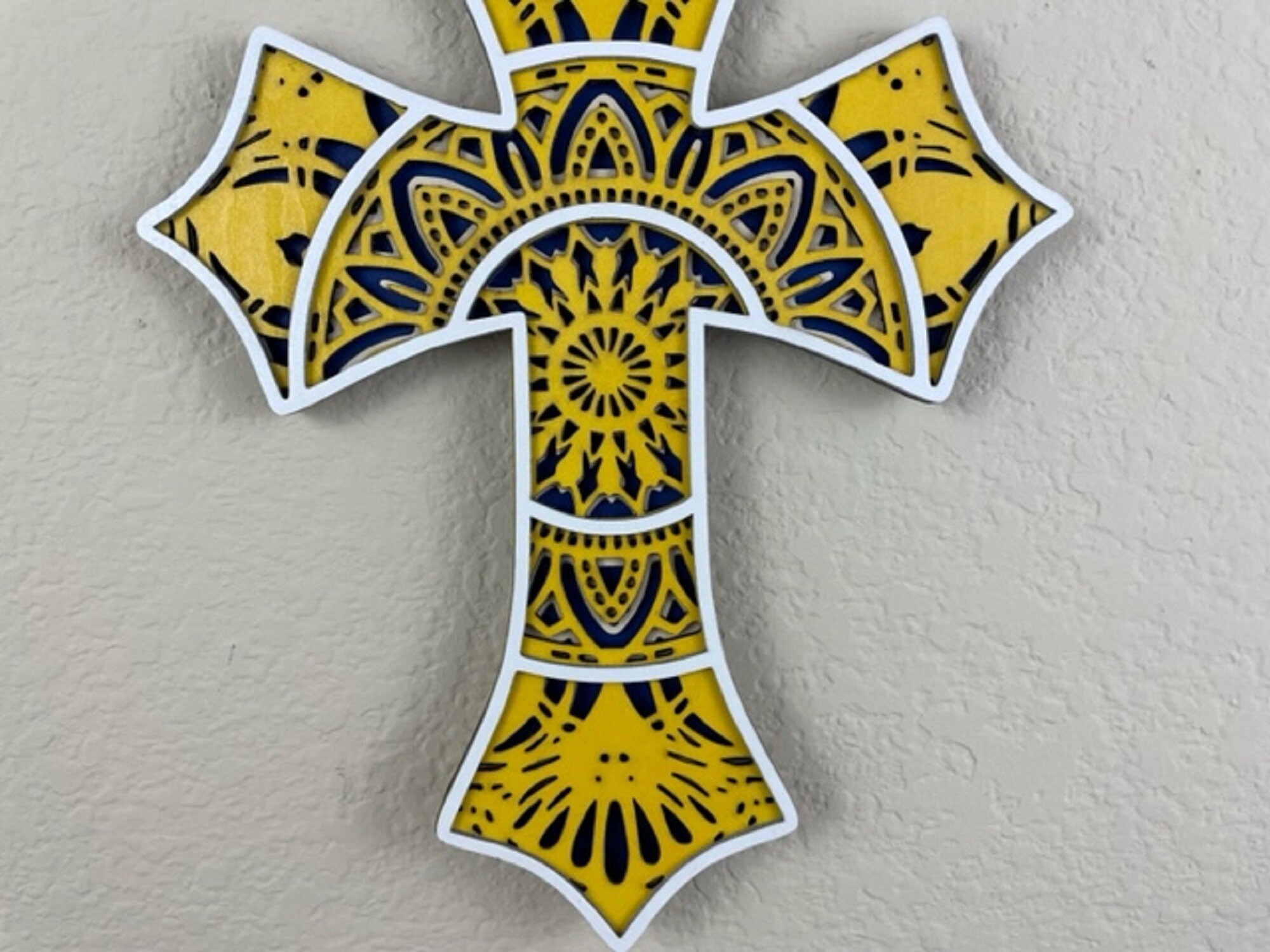 Christian Cross 4 Layered Mandala Christian Mandala - Etsy