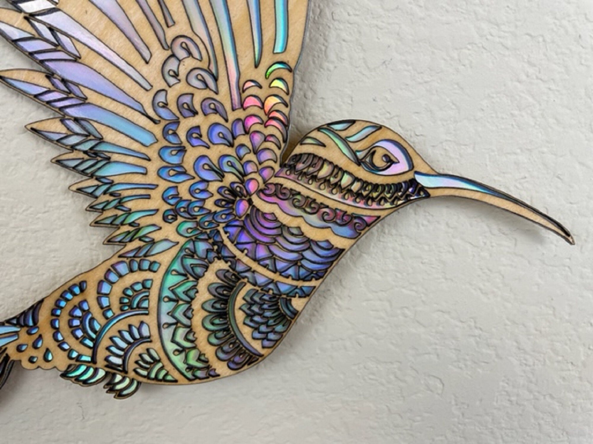 Hummingbird Holographic Mandala Hummingbird Mandala - Etsy