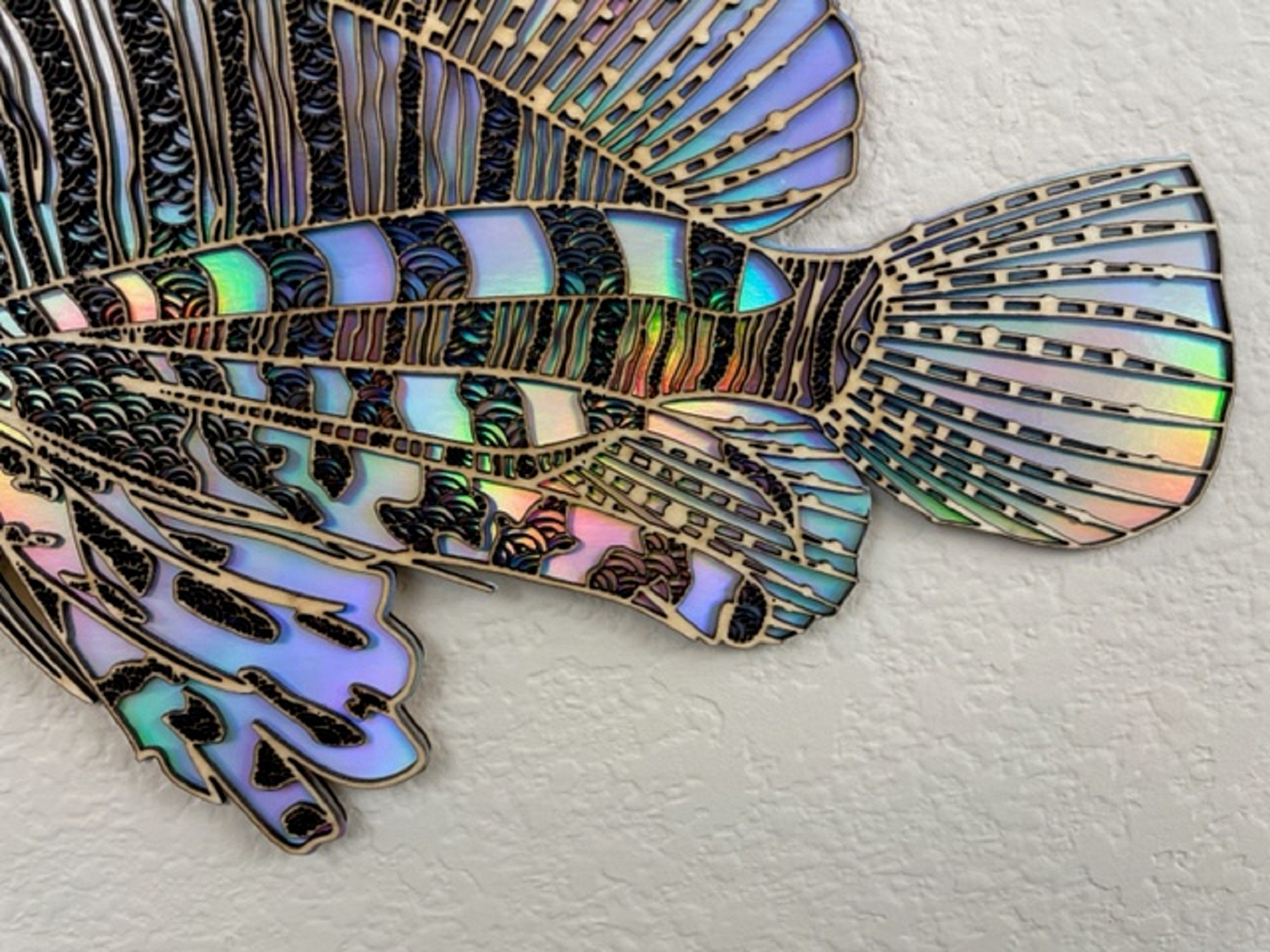 Lionfish Holographic Mandala, Lionfish Mandala, Lionfish, Tropical ...