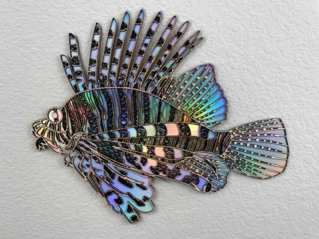 Lionfish Holographic Mandala, Lionfish Mandala, Lionfish, Tropical ...