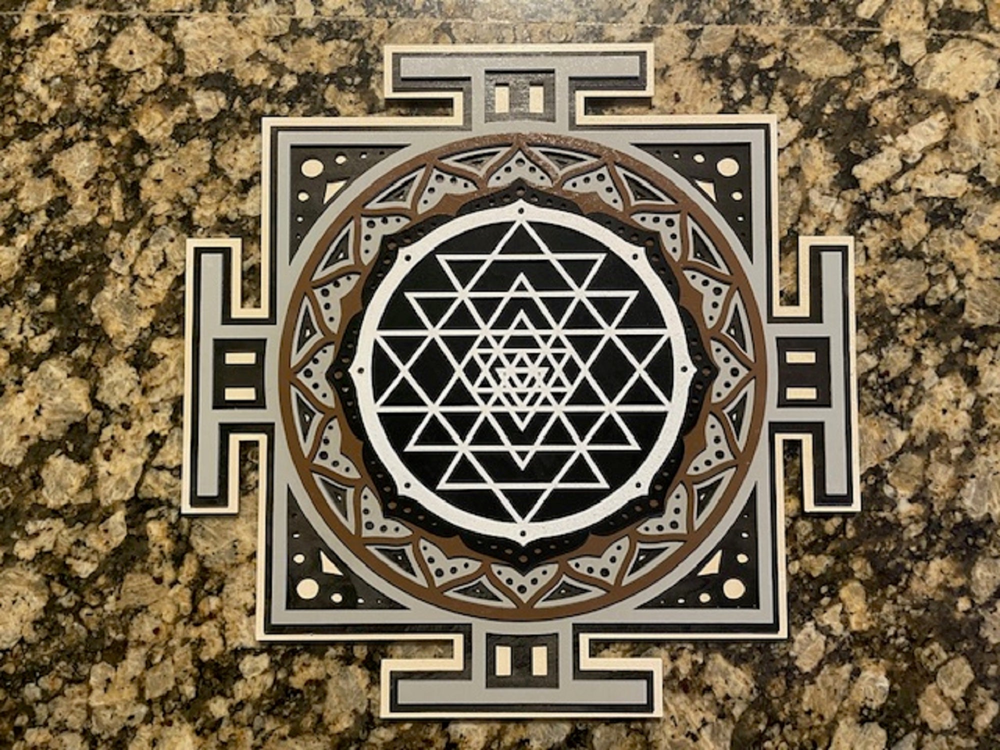 Sri Yantra Mandala, Sri Yantra 3D Mandala, Sri Yantra Wall Art, Sri ...