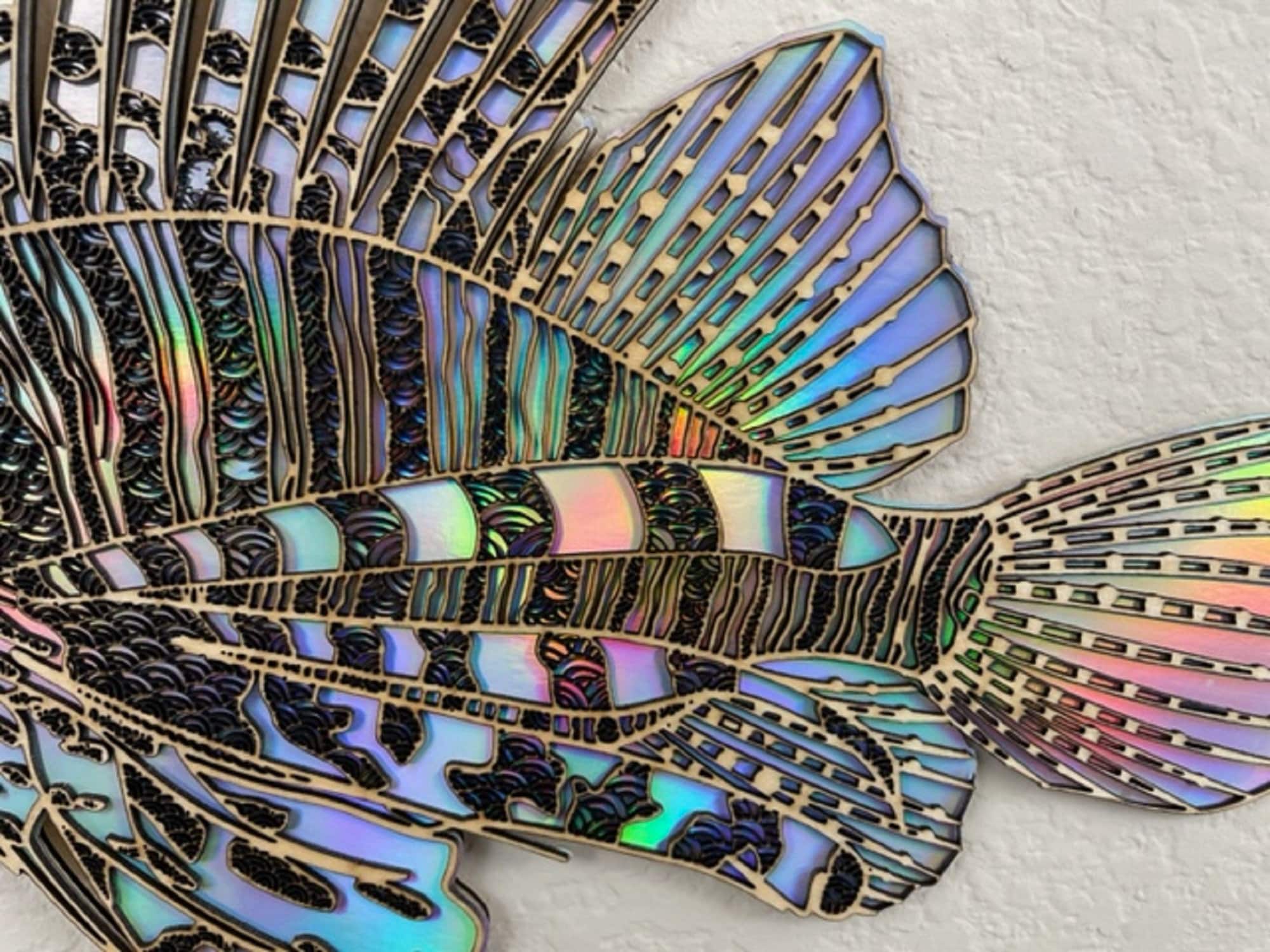 Lionfish Holographic Mandala, Lionfish Mandala, Lionfish, Tropical ...